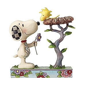 Enesco Peanuts by Jim Shore Snoopy with Woodstock in Nest Figurine, 6.75"