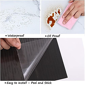 Peel and Stick Floor Tile Waterproof and Durable Vinyl Flooring for Bathroom Self Adhesive Flooring for Transfer Kitchen Bedroom Marble Look with Grey Vein 12x12 Inch (10 PCS)