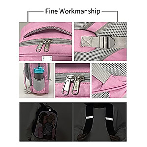 MZNSDC Ballet Girl Backpack, Lunch Box, Pencil Case Pink Combination for Teens Black Girl Backpack African American Black Girl Backpack-23