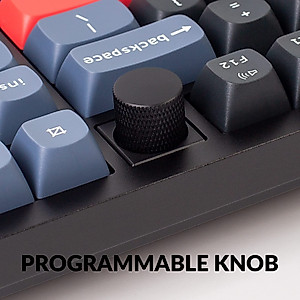Keychron Q3 Wired Custom Mechanical Keyboard Knob Version, TKL QMK/VIA Programmable Macro with Hot-swappable Gateron G Pro Brown Switch Double Gasket Compatible with Mac Windows Linux (Black)