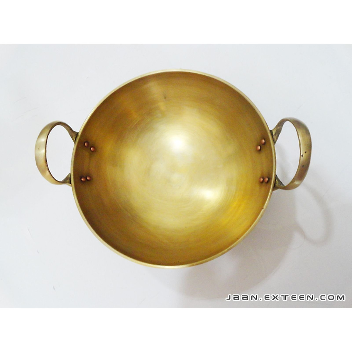 No 16 Wok Brass Pan Home Cooking Food Dessert for Thai Chinese Japanese Korean Diameter 13.5 inches