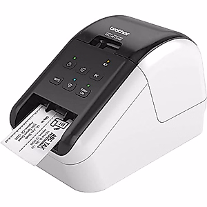 Brother QL-810W Ultra-Fast Label Printer with Wireless Networking, Print Black/Red Labels per Minute Up to 300 x 600 dpi, Durable Automatic Cutter up to 2.4" Wide, USB 2.0, CBMOUN Extension_Cable