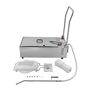 AGULIUM Mobile Fryer Filter 14.5 Gal Fryer Oil Filter Cart 370W Oil Filtration System Stainless Steel Cooking Oil Filter Machine for Restaurant and Kitchen Commercial Oil Filter Truck