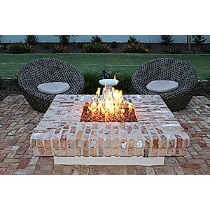 RED Premium Outdoor Fire Glass Rock (5-Pound Bag) 1/4" - 1/2" inch - Tempered Glass for use in Fire Pit, Fire Place, Fire Table Etc.