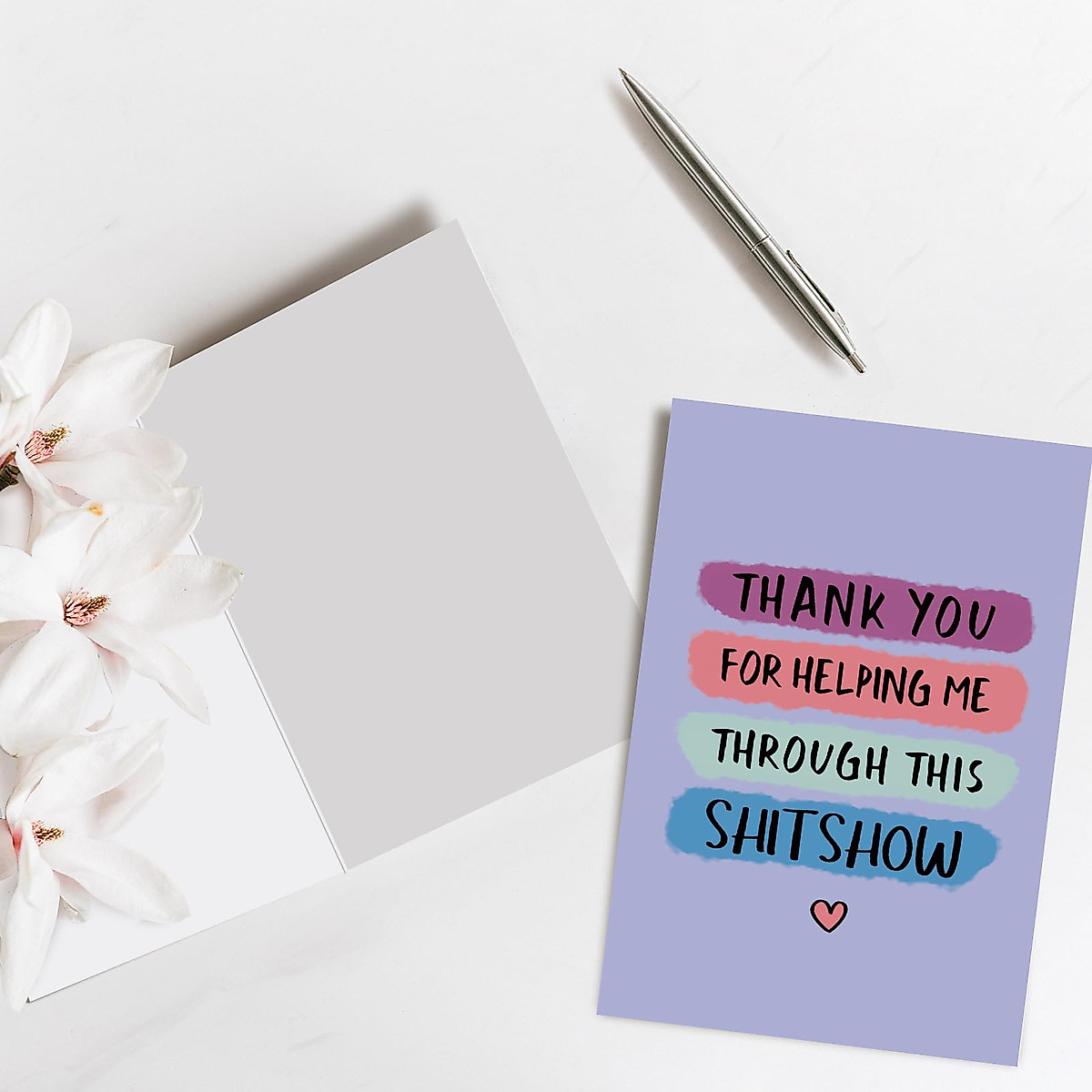 Funny Thank You Card for Women Men, Thank You for Supporting Me Card, Humor Appreciation Card for Coworker Friends Family Members
