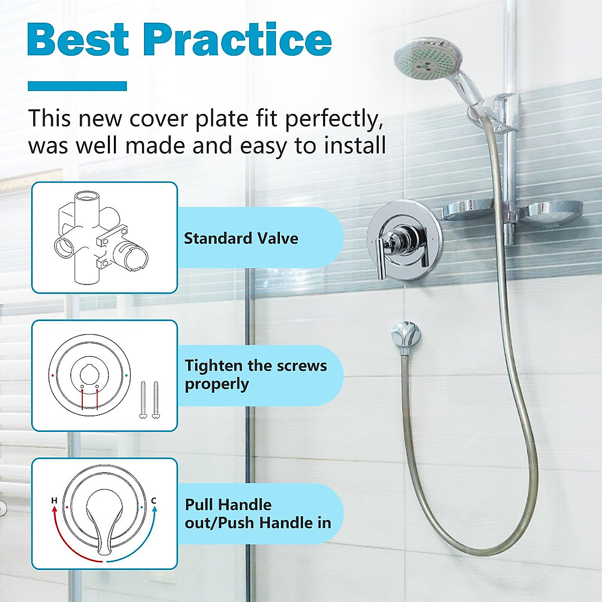 Chateau Collection Escutcheon Replacement for Moen 16090, Fit One-Handle Tub and Shower Faucets