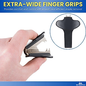 1InTheOffice Staple Remover, Claw Staple Remover, Staple Remover Tool, Black, 6 Pack"