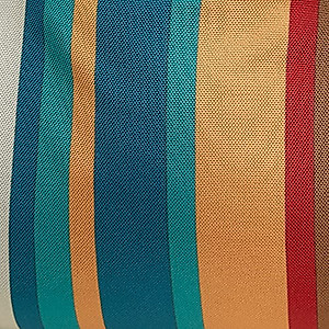 Classic Accessories Water-Resistant Square Patio Seat Cushions, 19 x 19 x 5 Inch, 2 Pack, SanteFe Stripe, Outdoor Seat Cushions