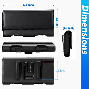 Mopaclle Phone Holster for iPhone 13 Mini, 12 Mini, 11 Mini, iPhone SE, iPhone 8 7 6 6s Holster Case, Galaxy S7 S6 S5 Belt Clip Case,Cell Phone Belt Holder Pouch Cover (Fits with Thin Case on)