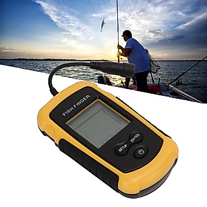 Topyond Portable Wired Fish Finder ABS Sonar Intelligent Underwater Fishfinder Handheld Depth Finder for Ice Fishing Boat Kayak Fishing