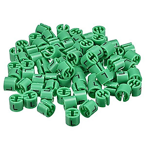MECCANIXITY Clothes Hanger Marker L Fit 3.5mm Rod for Garment Color Coding Green Count 150