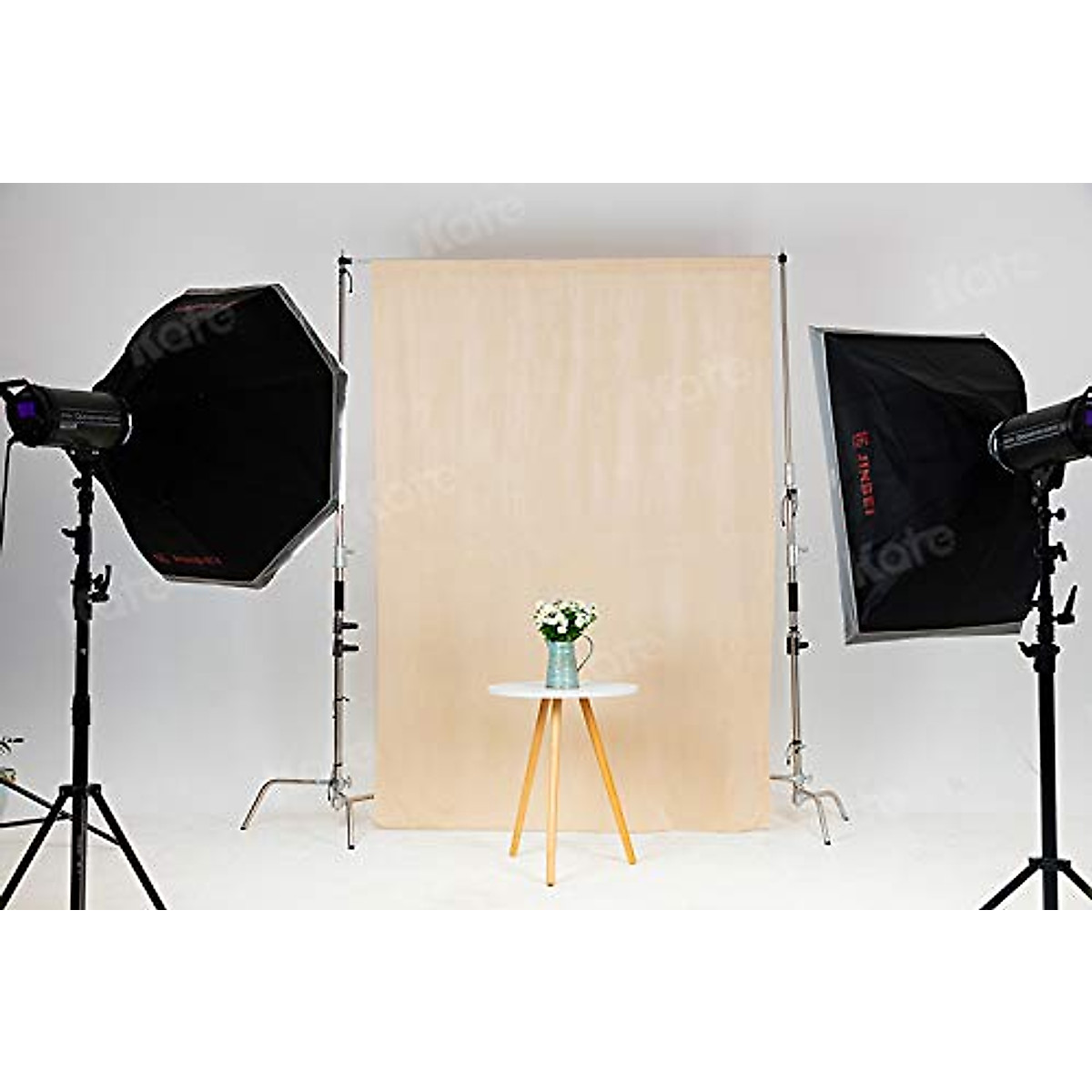 Kate 6ft×9ft Solid Beige Backdrop Portrait Photography Background for Photography Studio Children and Headshots Beige Backdrop Background for Photography Photo Booth