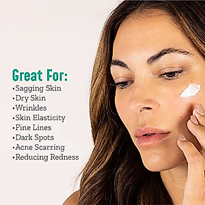 Nuventin Collagen Firming Cream Dry Skin Rescue Moisturizer Lotion W/Aloe Vera & Green Tea. Skin Care Anti Aging Collagen Face & Body Lotion For Wrinkle Repair, Sagging Skin, & Dry Skin, 15 Fl Oz