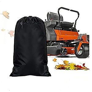 Lawn Tractor Leaves Bag Lage Capacity Garden Lawn Mower Leaf Storage Bags 54 Cubic Feet Outdoor Lawn Tractor Leaf Collection Bag Reusable Yard Grass Catcher Leaf Bag for Fast Garden Leaf Cleaning