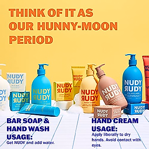 Nudy Rudy - Hunny Bunny Trio Bundle - Hand Cream, Liquid Hand Wash & Bar Soap - Organic Shea Butter - Manuka Honey - Non-Greasy - Moisturizer - Hand Lotion - Hand Soap - Body Wash - Skin Care - 3 Pack