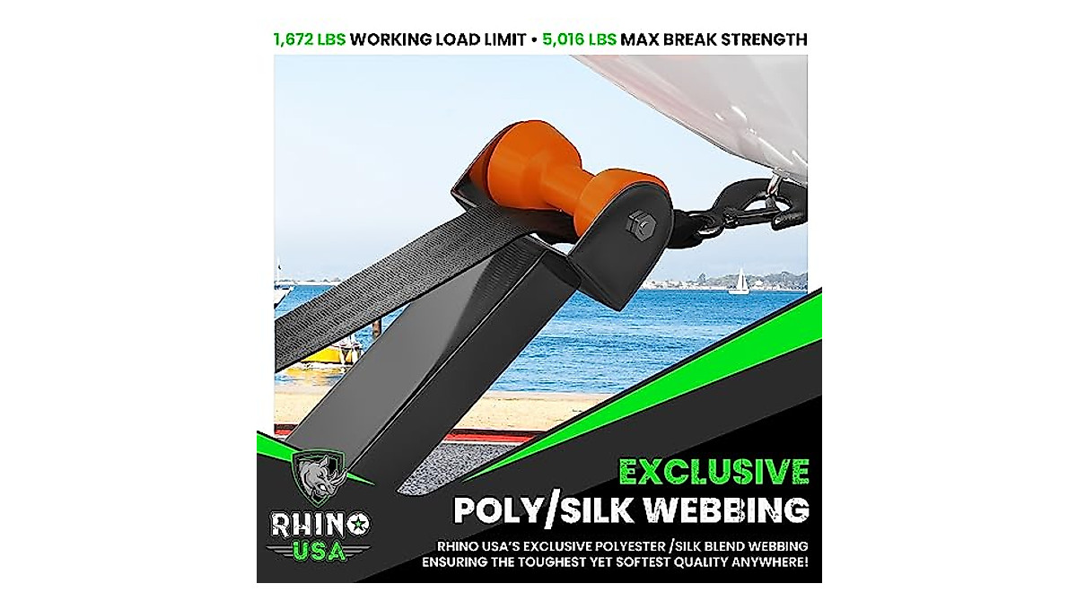 Rhino USA Boat Trailer Winch Strap (2 Inch x 20 Foot) - 5,016lb Maximum ...