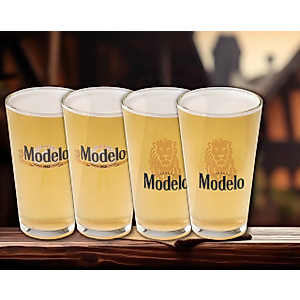 LORD'S ROCKS Modelo 16oz Pint Glass - Set of 4 Authentically Licensed Compatible