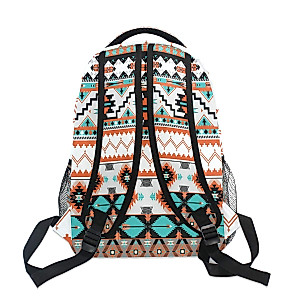 AUUXVA Ethnic Aztec Geometric Backpack Travel School Shoulder Bag for Kids Boys Girls Women Men
