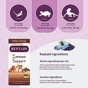AMBER NATURALZ - REPTAID - Immune Support - for Reptiles Under 250g - 1 Ounce