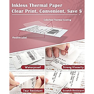 Phomemo Thermal Labels-for M110/M221/M220/M120/M200/M110S,1.57"x1.18"(40x30mm),230 Labels/Roll, for Barcode/Address/Mailing/Logo/Business/Home Tag