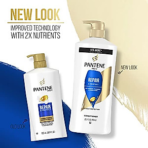 Pantene Conditioner Twin Pack with Hair Treatment, Repair & Protect for Damaged Hair, Safe for Color-Treated Hair