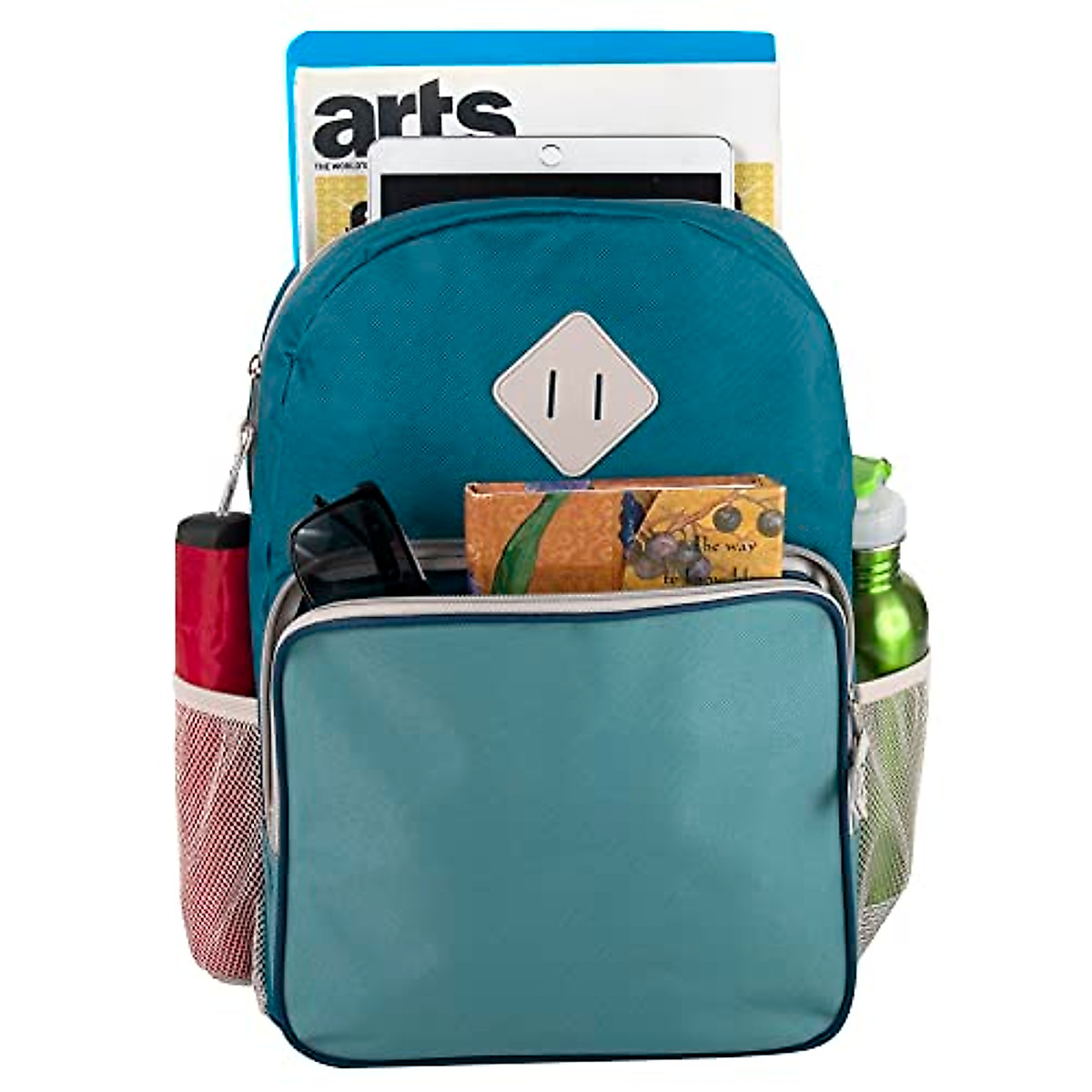 Trail maker Wholesale Two Tone Backpacks in Bulk 24 Pack for College, Homeless Adults Nonprofit, with Padded Straps