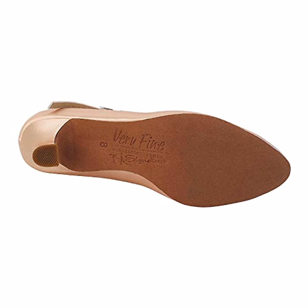 Very Fine Dancesport Shoes - Ladies Waltz, Tango, Foxtrot Ballroom Dance Shoes - S9137-2" Heel & Heel Protector (Flesh Satin, Size 7)