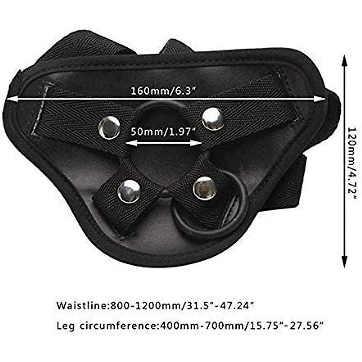 XMGJL Strap on Harness for Women Black Strapless Panties with Adjustable Belt unisex suitable for beginners