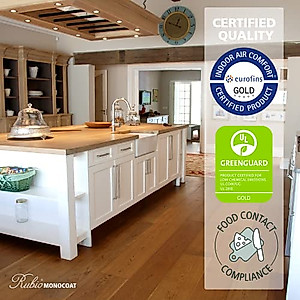 Rubio Monocoat Oil Plus 2C, 350 Milliliters, Pure, Interior Wood Stain and Finish, Food Safe, Easy One-Coat, Linseed Oil, Plant Based, VOC/Solvent Free, Furniture & Flooring Hardwax Oil