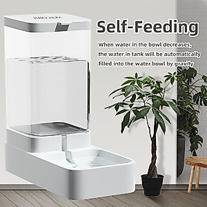 NKECOBJI Gravity Pet Feeder and Water Dispenser Set, Automatic Dog Feeder and Dog Water Dispenser for Dogs Cats Pets Animals Large Capacity(Water Feeder)