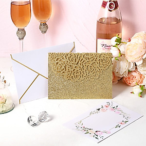 Tallew Wedding Pop up Card Set 3D Greeting Anniversary Card Romantic Wedding Congratulations Card with Envelope for Bride and Groom Valentine's Day Engagement Party Supplies(Arched Door Style)