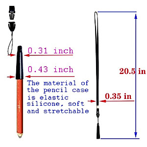 22 Anti-Loss Black Lanyard Pen Holder Silicone Pen Necklace for Teachers Construction Workers Doctors Nurses Attendants Carpenters Contractors Professionals Easy to Insert and Remove Easy to Write