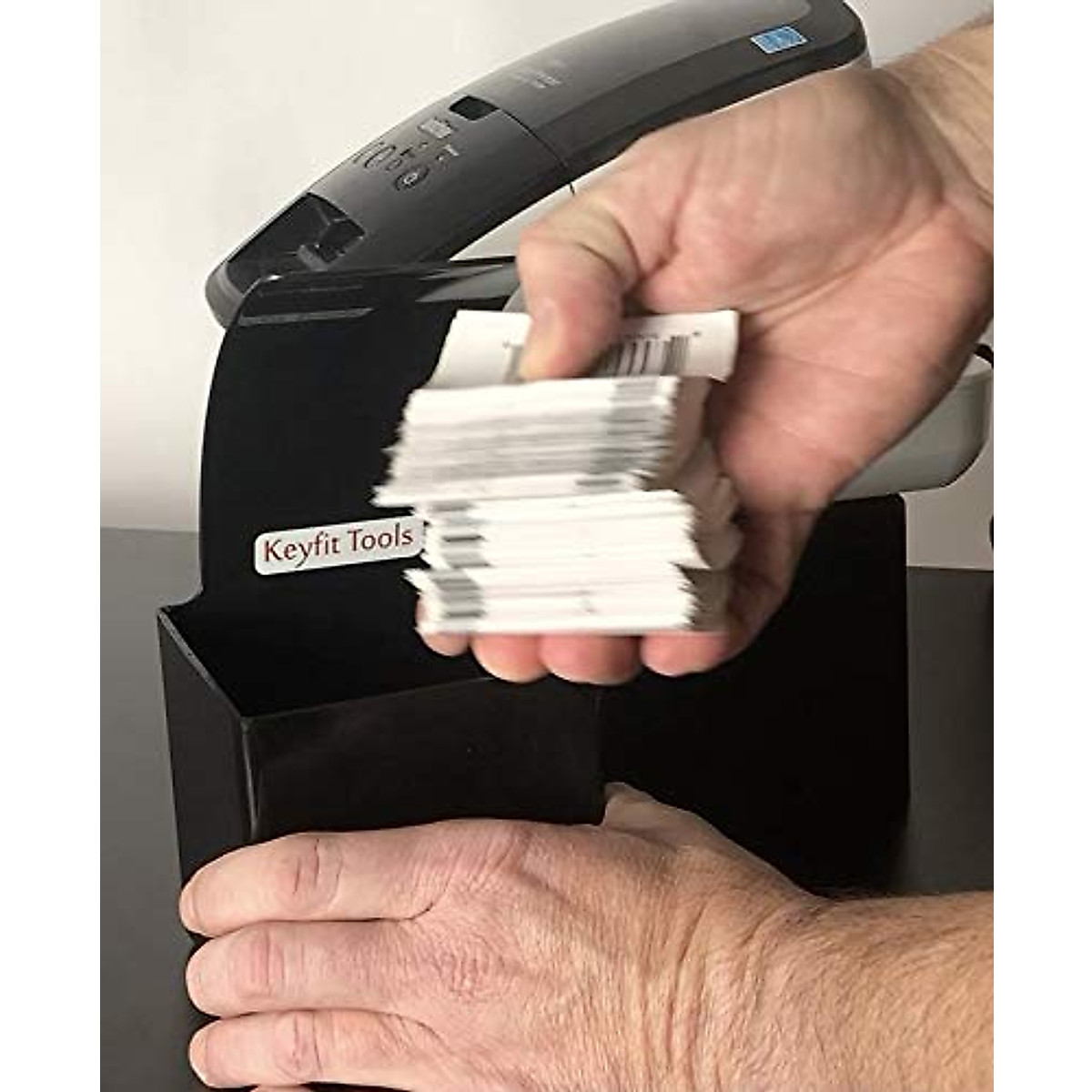 Keyfit Tools Label Catcher Printer Stand Organize Your Labels for Use with Direct Thermal Printer Labels Up to 3" Wide Like DK-2205