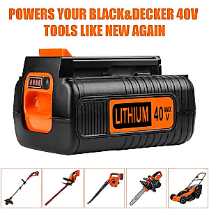 AYTXTG 3000mAh LBX2040 Replacement Black and Decker 40V Max Lithium Battery LBX2040 LBXR36 LBXR2036 LST540 LCS1240 LBX1540 LST136W 40 Volt Black and Decker Battery