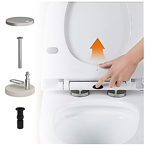 Generic Soft Close Toilet Seat, Toilet Seat with Quick Release for Easy Clean, Oval Shape Toilet Seat for Standard Size, Universal and Durable Toilet Seats, Toilet Seat with Adjustable Hinges, White