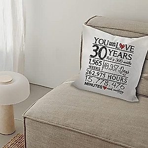 Wlesinzt 30th Birthday Decorations for Women Men Throw Pillow Covers 18X18 30th Birthday Gifts for Her Him Dirty Best Gifts for 30 Year Old Woman 30 Year Old Gift Ideas