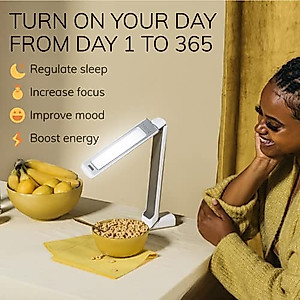 Circadian Optics Lumos 2.0 Light Therapy Lamp | Ultra Bright 10,000 Lux Full Spectrum LED Light (White)