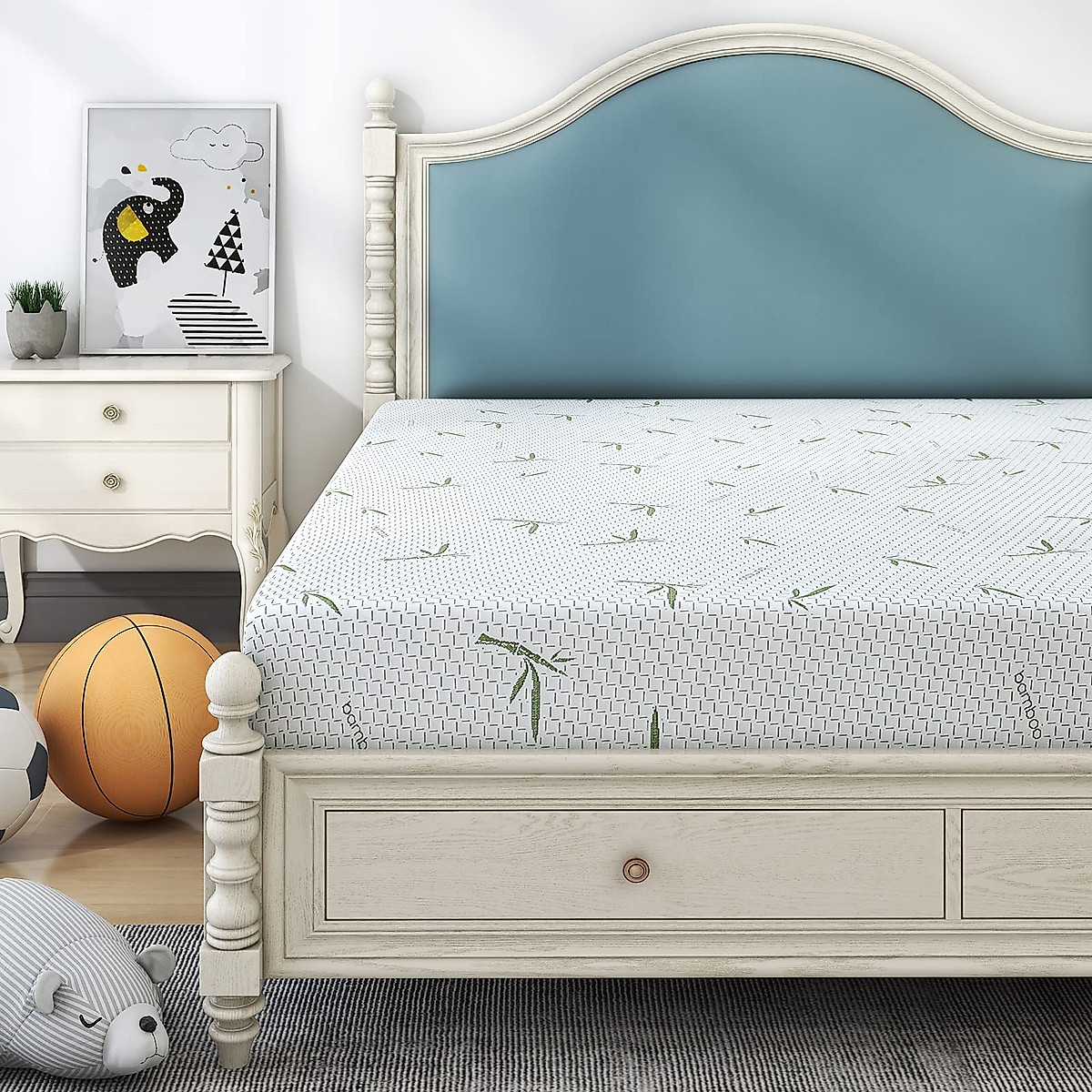 IULULU Full Size Mattress in a Box, 6 Inch Gel Memory Foam Mattress for Kids Breathable Bamboo Cover Mattress for Bunk Bed, Trundle Bed, CertiPUR-US Certified, Made in USA