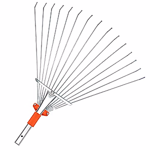 Buyplus Adjustable Garden Leaf Rake - 24 to 63 Inch Telescopic Metal ...