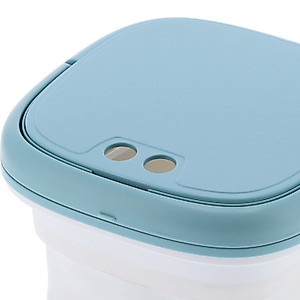 Foldable Mini Washing Machine Portable Lightweight Electric Laundry Washer for Washing Baby Clothes Underwear Towel at Home Apartment Dorm RVs Small Places and Outdoor Camping Travel(blue)