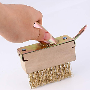 Happyyami 2PCS Weeding Wire Brush Tools Patio Weed Brush Head Set Replacement Gardening Weeding Tool Weed Remover for Outdoor Patio, Paving, Sideway, Garden Path and Driveway