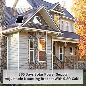 Solar Panel Charger, Solar Panel for Security Camera,6W USB Solar Panel with Micro USB & USB-C Port, IP66 Waterproof Camera Solar Panel with 360°Adjustable Mounting