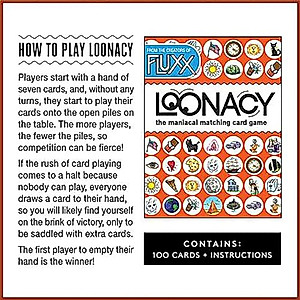 Loonacy Card Game - Maniacal Matching for 2-5 Players
