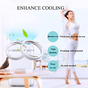 5.9 inch / 6 inch Portable Air Conditioner Exhaust Hose Coupler with Package Plate Window Adapter Tube Adapter Exhaust Hose Connector for Portable Air Conditioner (5.9'' Round mouth white)