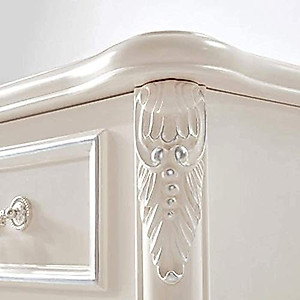 AYKDAS Bedside Table Bedroom Bedside Table, Bedside Table Bedside Table Furniture European White Simple Bedroom Storage Cabinet Living Room Furniture 2 Drawer Side Cabinet