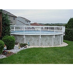 Vinyl Works 24-Inch White Economy Resin Above-Ground Pool Fence Kit C - 2 Sections