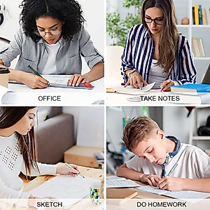 Ainiv Inkless Pencil with Eraser, 5 Sets Infinity Pencil Everlasting Pencil, Reusable Infinite Pencil with Extra 5 Eraser & 5 Replaceable Nibs, Endless Pencil for Home Office School Writing Drawing