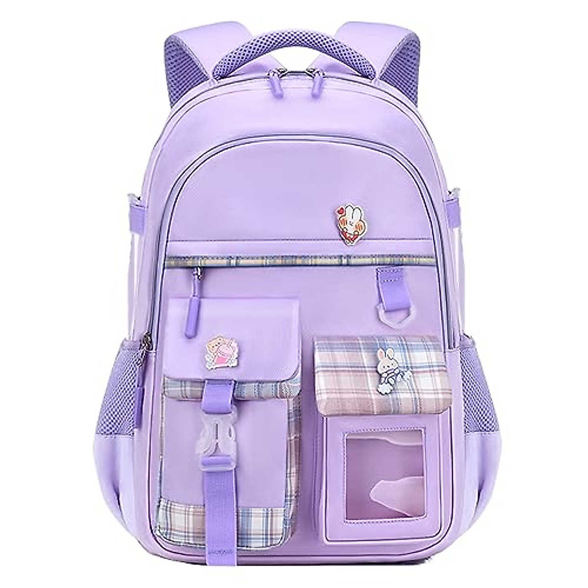 HANXIUCAO Backpacks for Girls Large Bookbags for Teens Girls Backpack for School Laptop Compartment Primary (Purple), 17.3x12.2x5.1 inch
