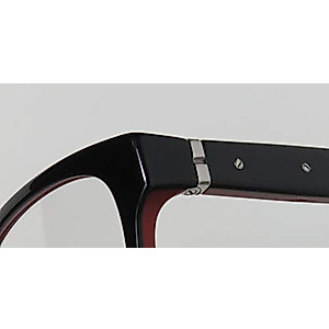 Bobbi Brown The Bobbi Womens/Ladies Rectangular Full-rim Brand Name Glamorous In Style Eyeglasses/Eyeglass Frame (54-16-135, Black/Red)