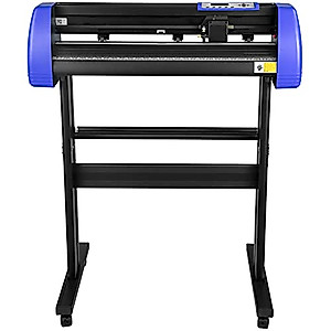 VEVOR Vinyl Cutter 34 Inch Vinyl Cutter Machine with 20 Blades Maximum Paper Feed 870mm Vinyl Plotter Cutter Machine with Sturdy Floor Stand Adjustable Force and Speed for Sign Making PC ONLY